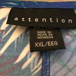 attention | Dresses | Attention Xxl Blue Floral Wrap Around Dress ...